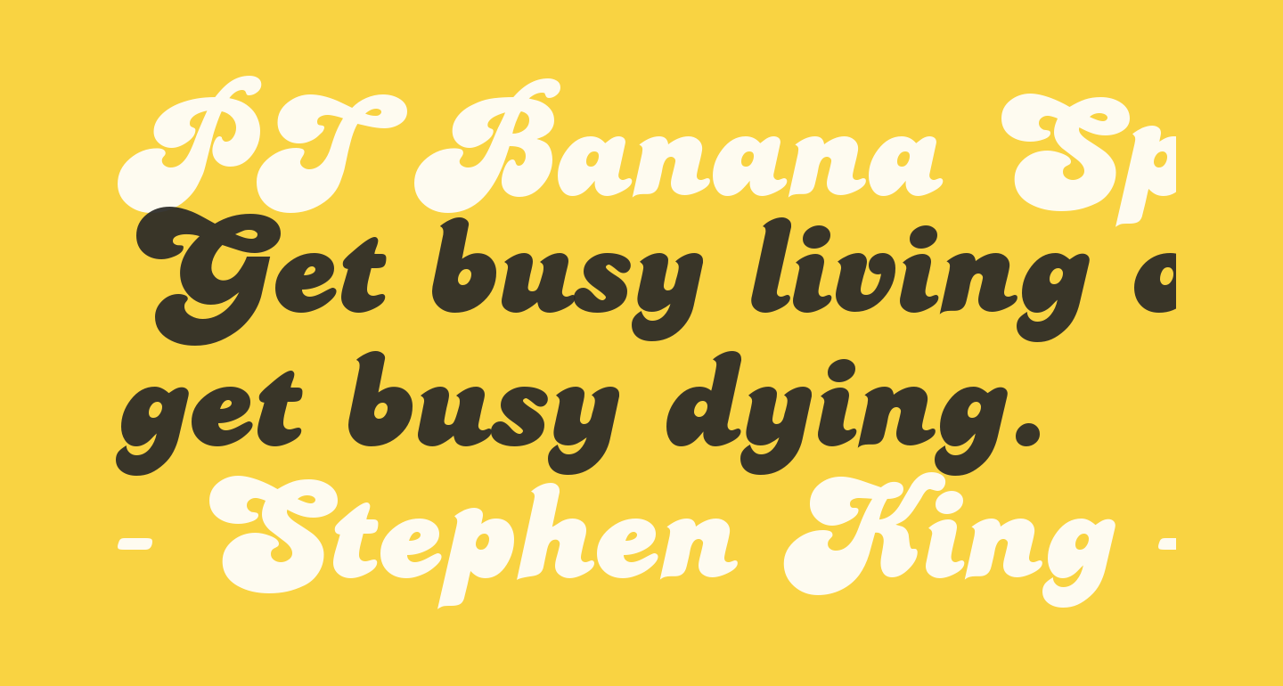 PT Banana Split free Font - What Font Is