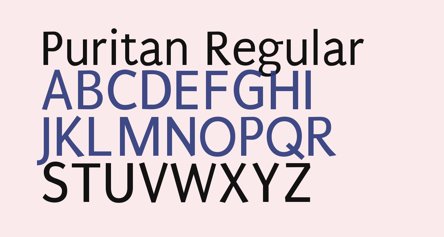 Puritan Regular free Font - What Font Is