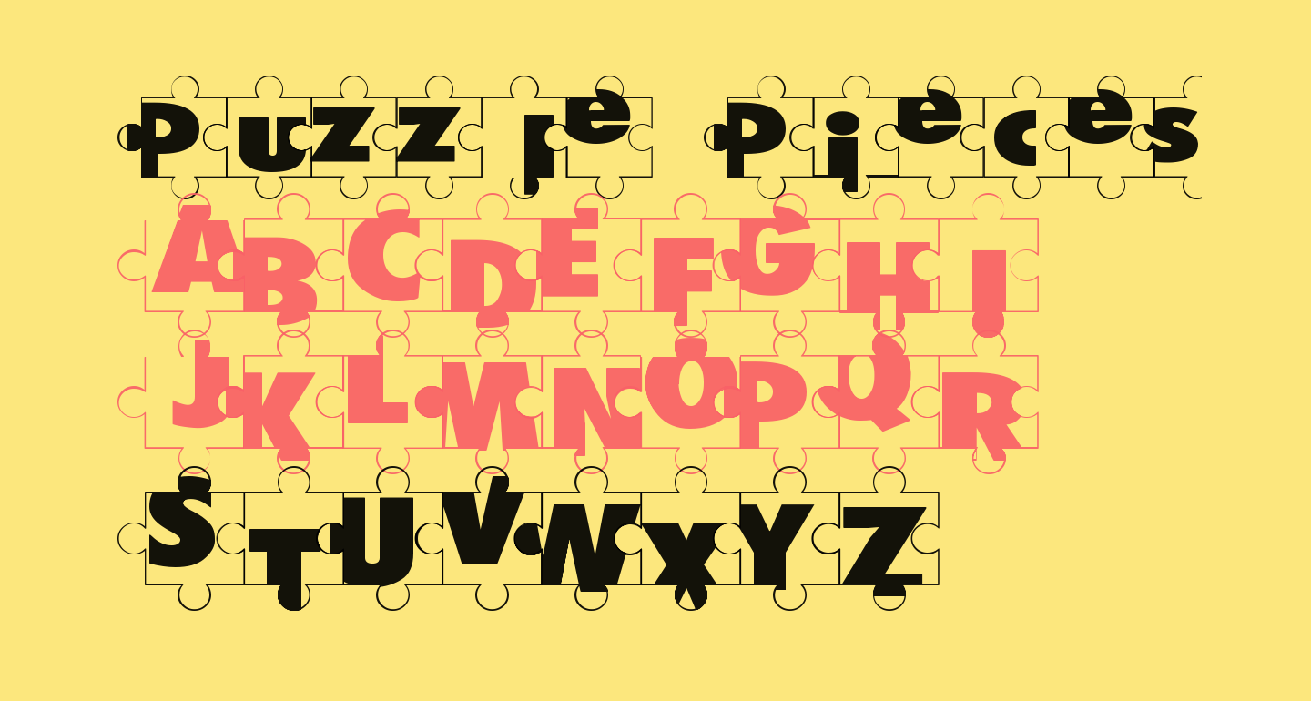 Puzzle Pieces free Font - What Font Is