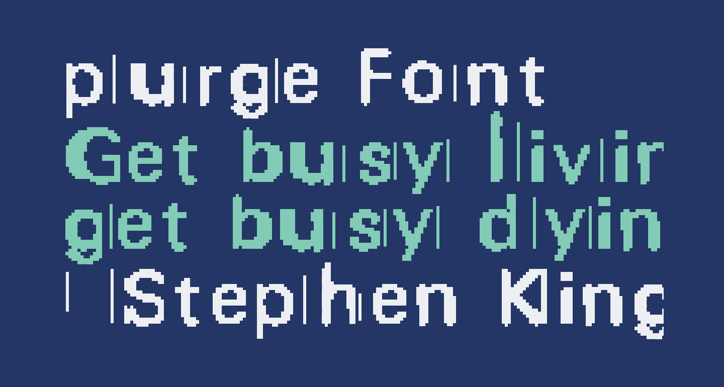 purge free Font - What Font Is