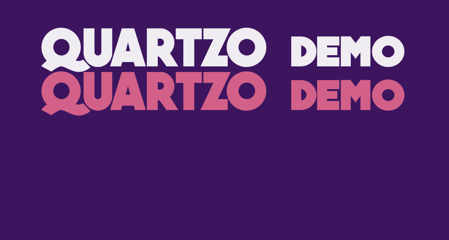 QUARTZO demo Bold free Font - What Font Is