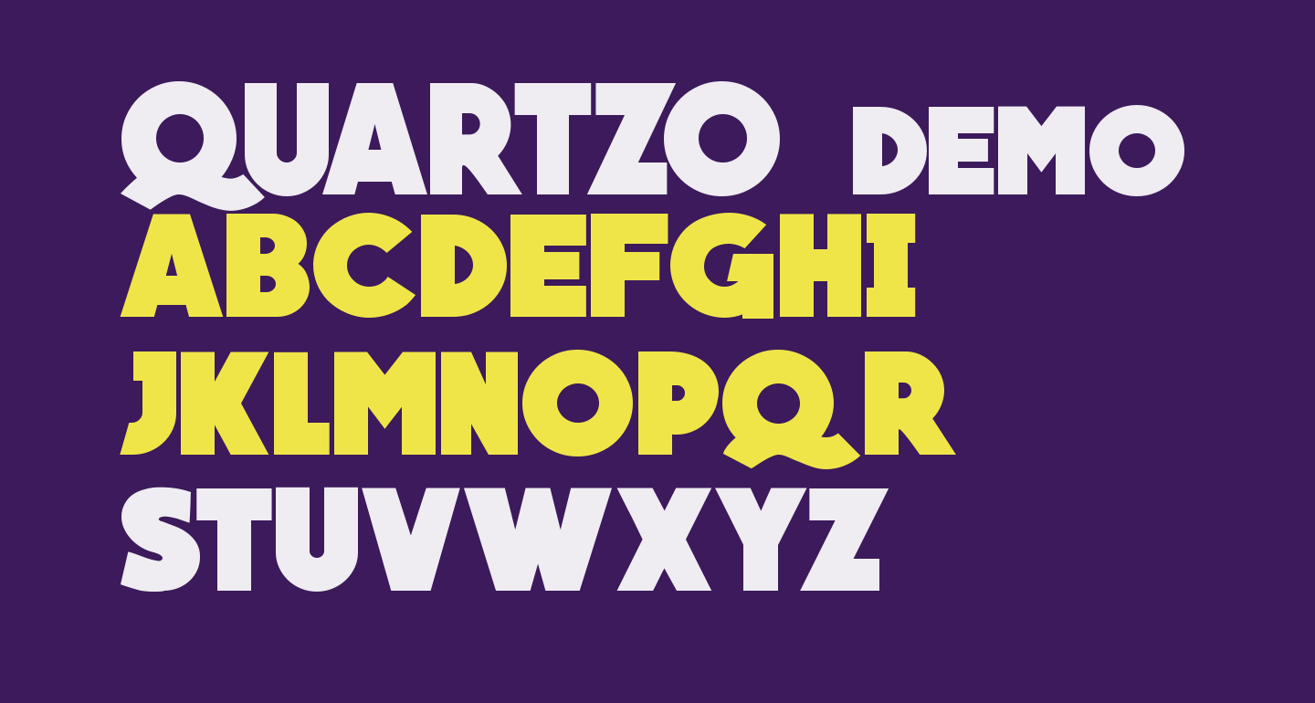 QUARTZO demo Bold free Font - What Font Is