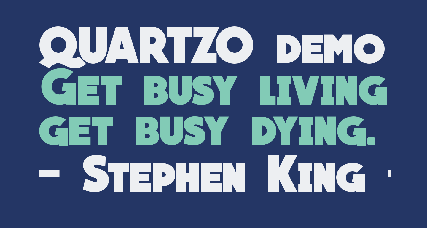 QUARTZO demo Bold free Font - What Font Is