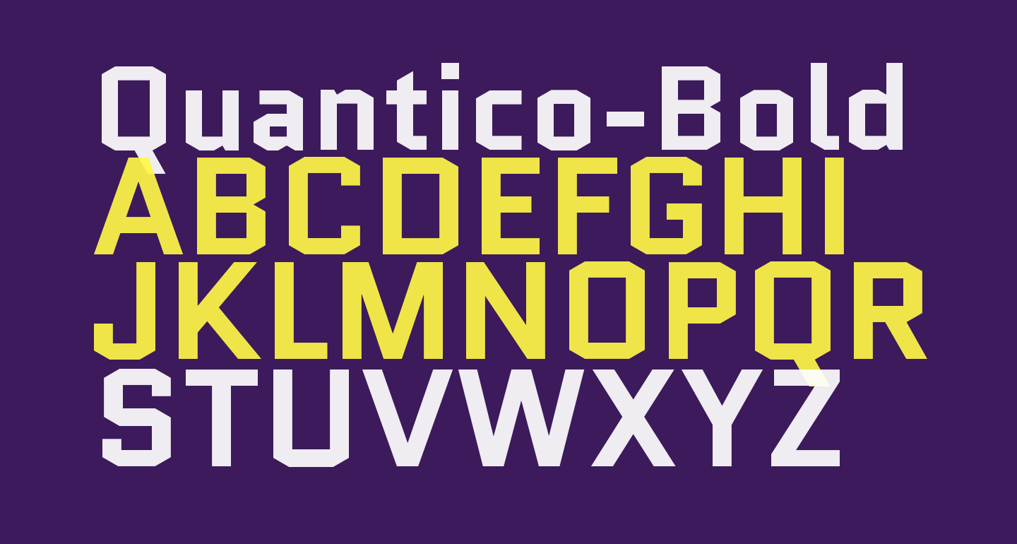 Quantico-Bold free Font - What Font Is