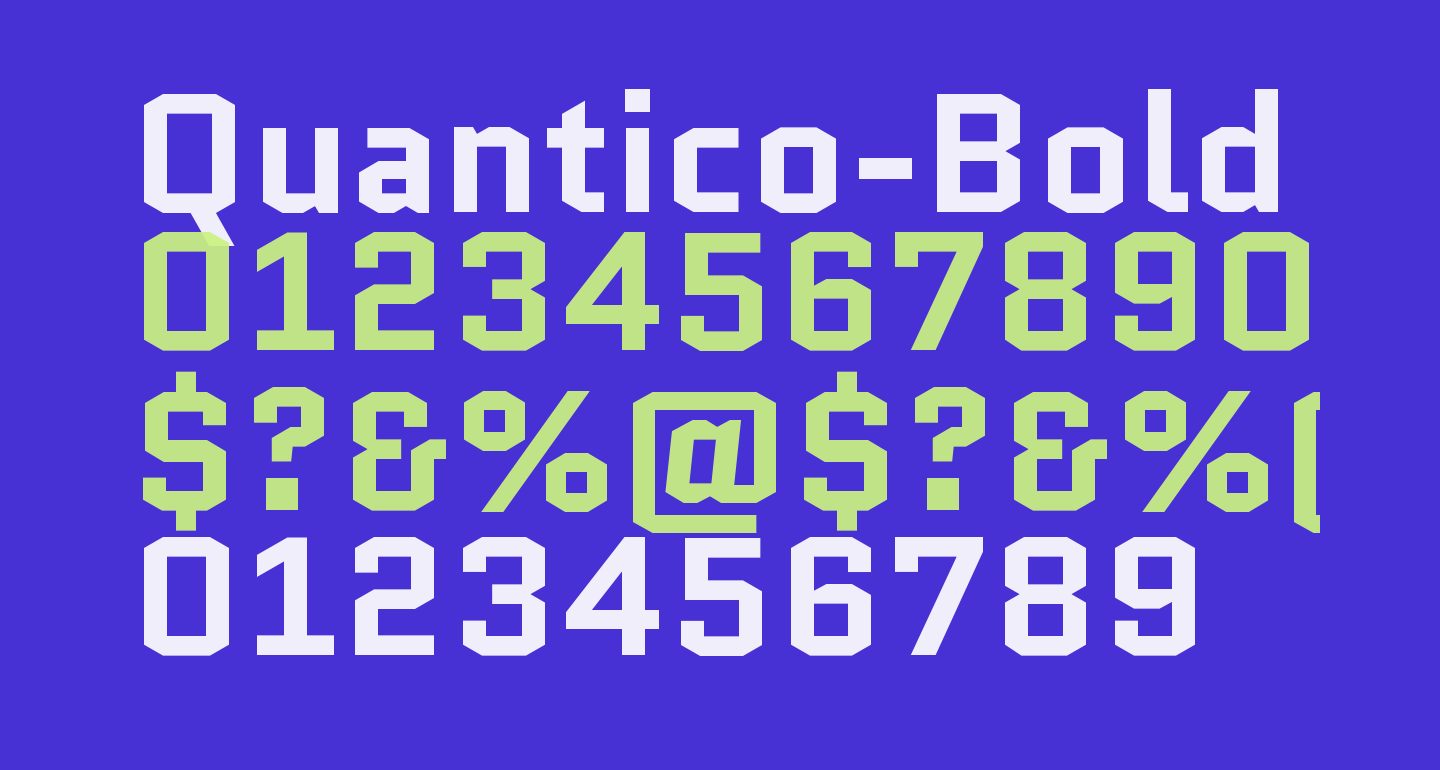 Quantico-Bold free Font - What Font Is
