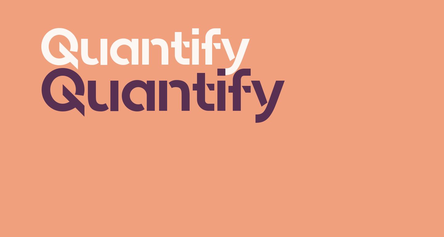Quantify free Font - What Font Is