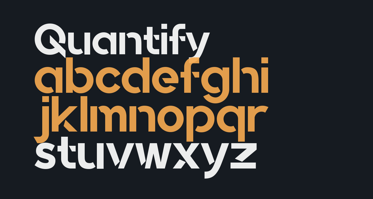 Quantify free Font - What Font Is