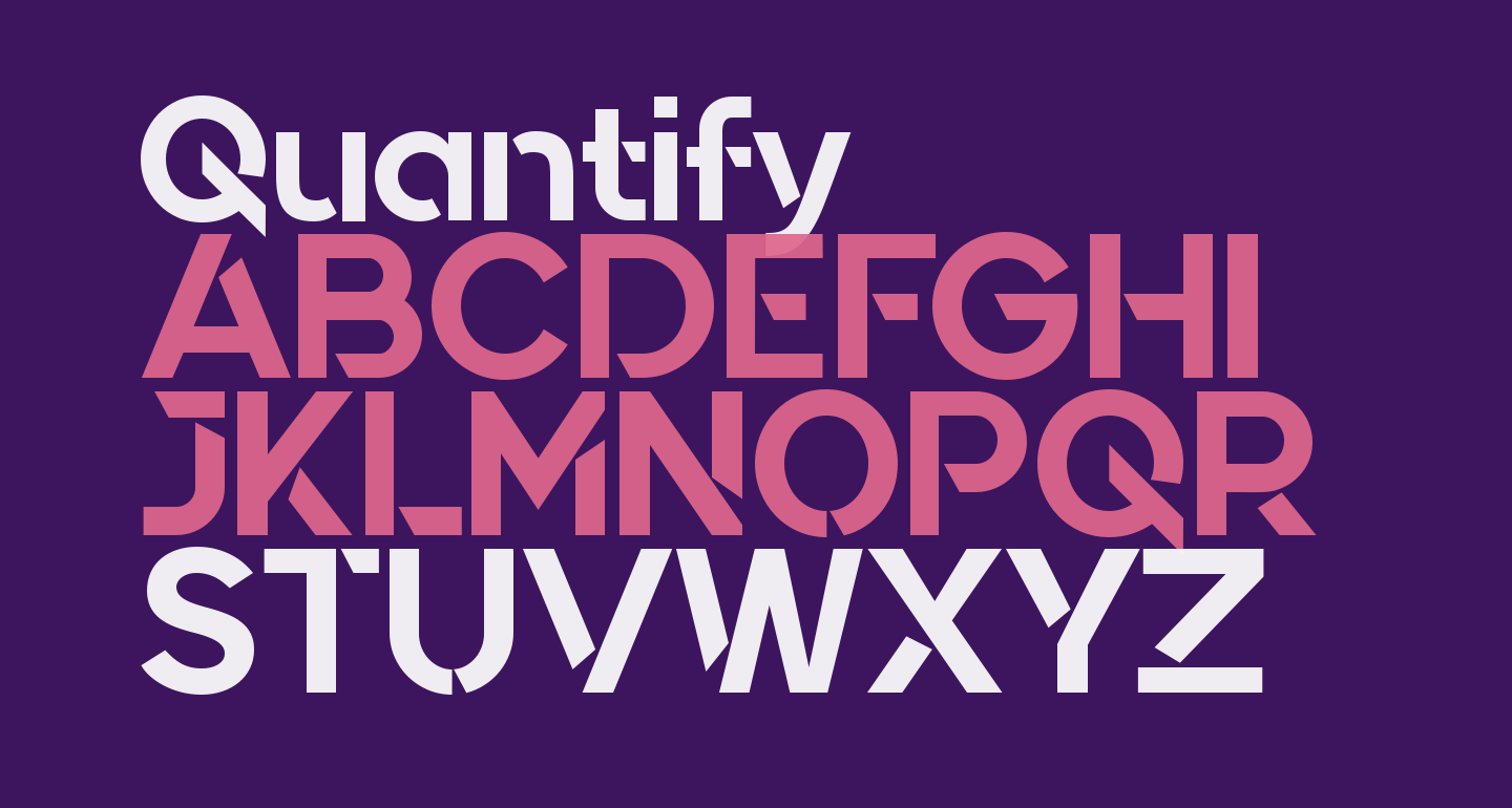 Quantify free Font - What Font Is