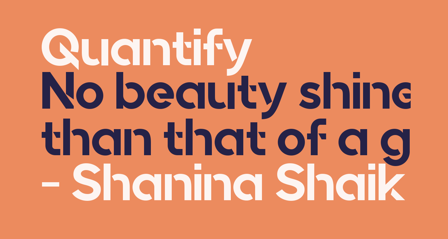 Quantify free Font - What Font Is