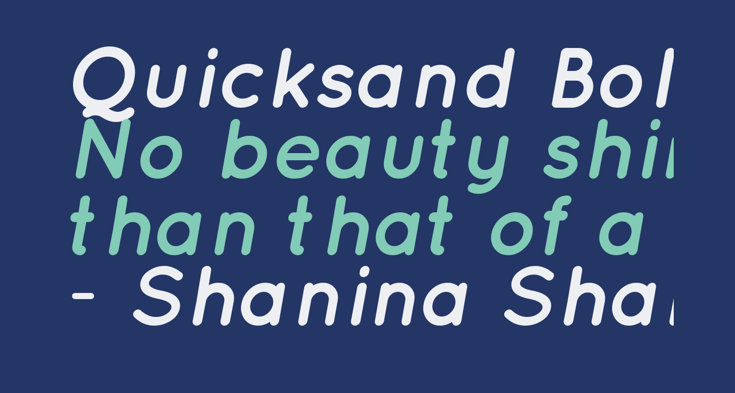 Quicksand Bold Italic free Font - What Font Is