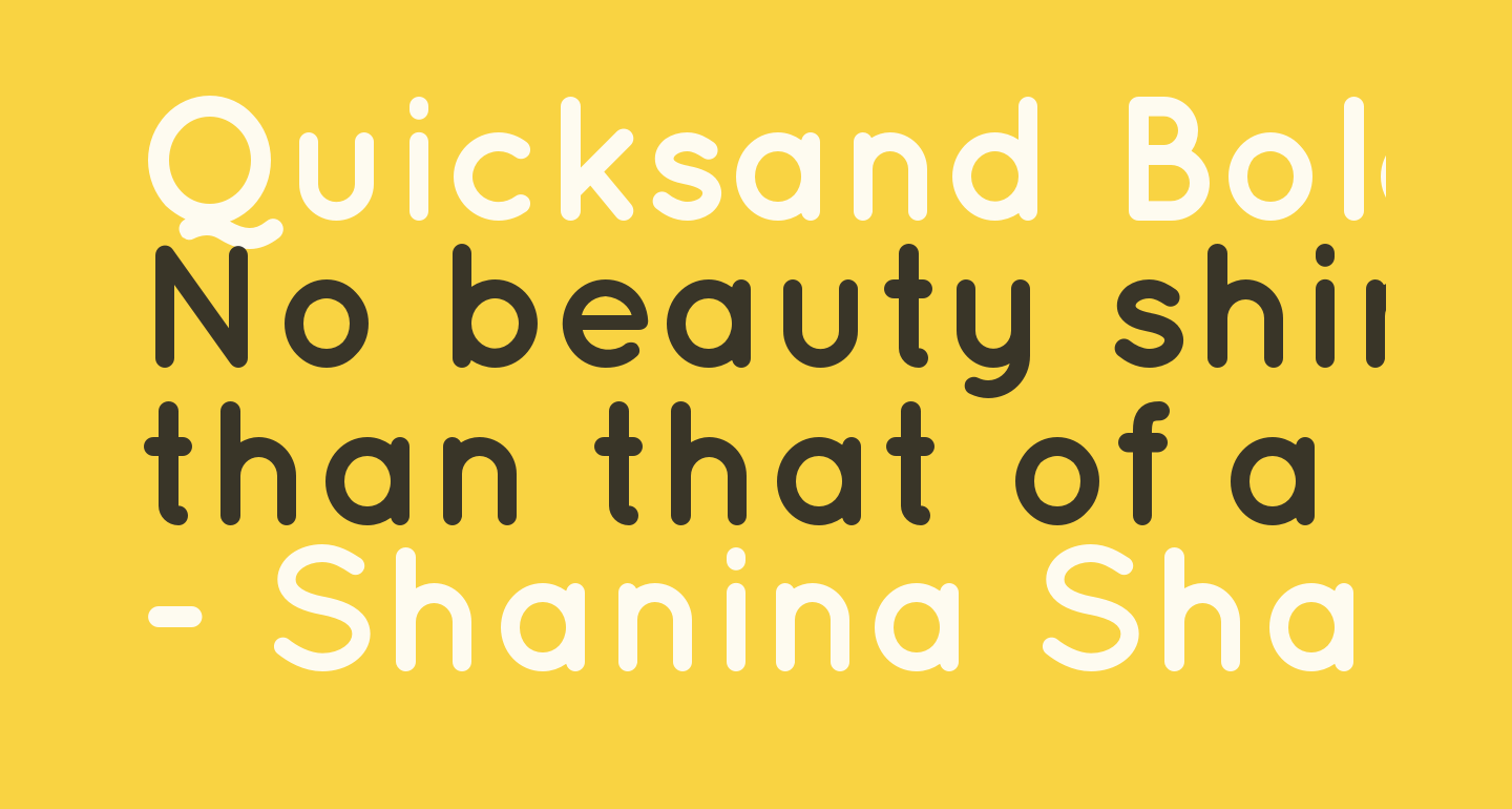 Quicksand Bold Regular free Font - What Font Is