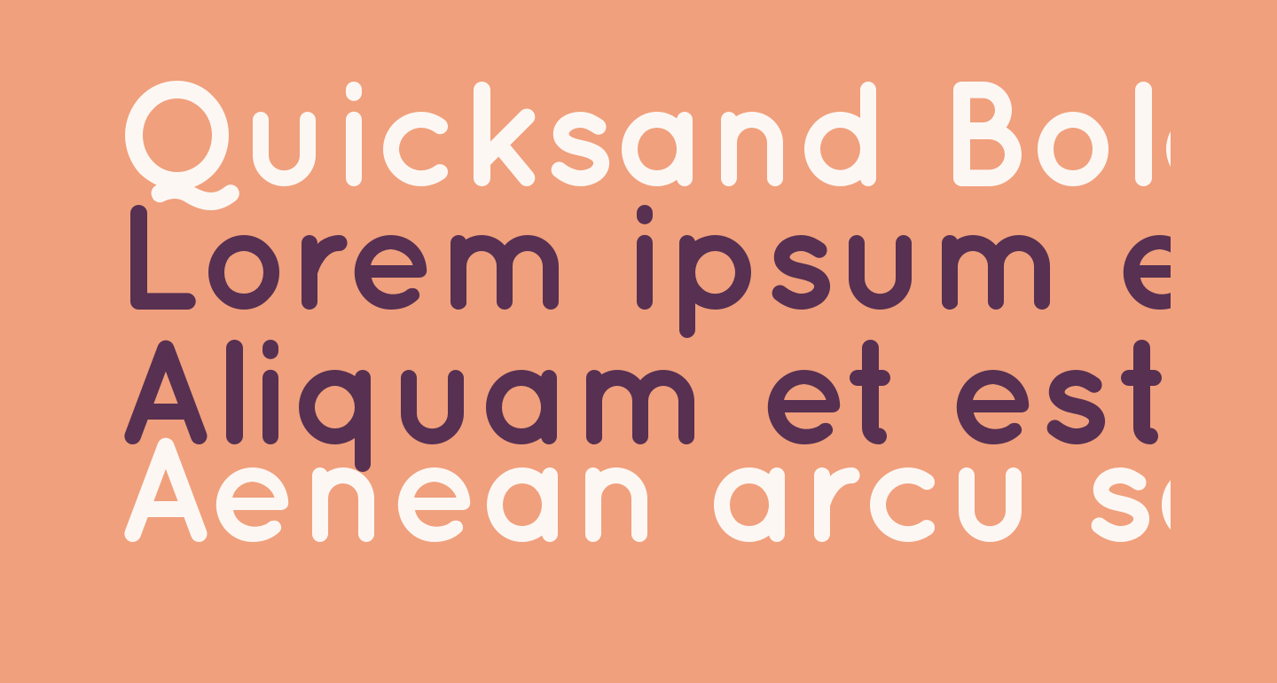 Quicksand Bold Regular free Font - What Font Is
