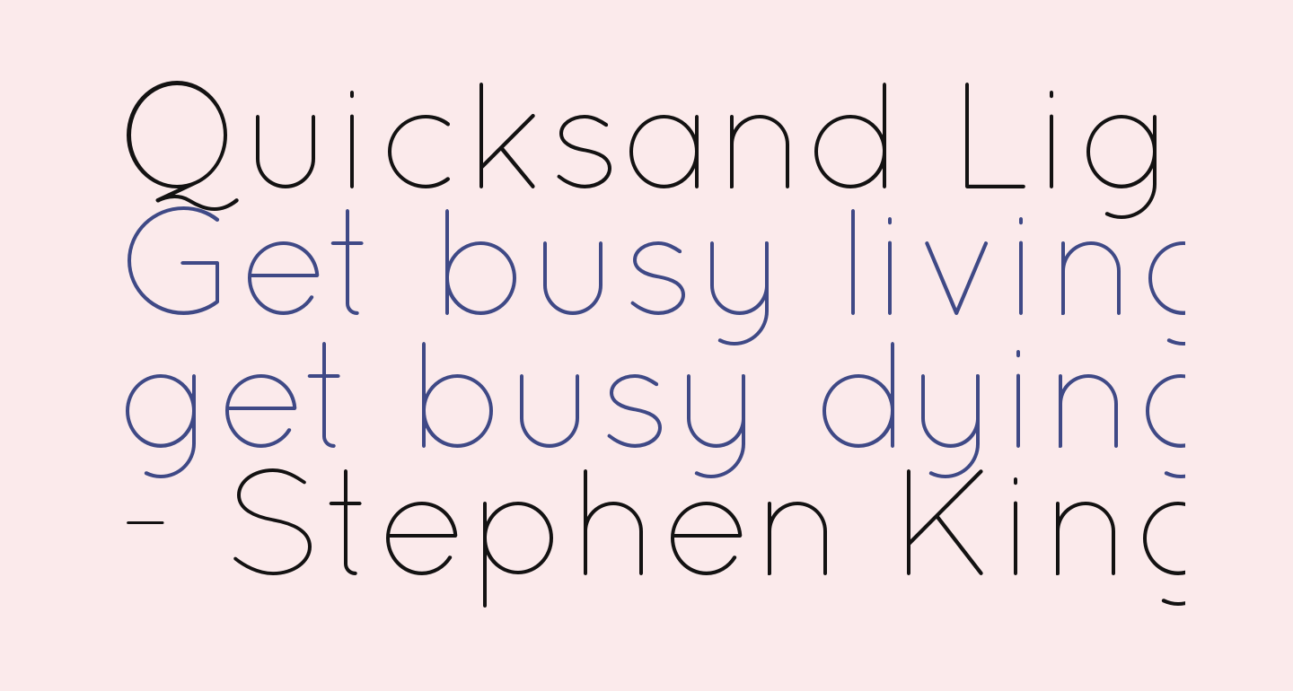 Quicksand Light Regular free Font - What Font Is