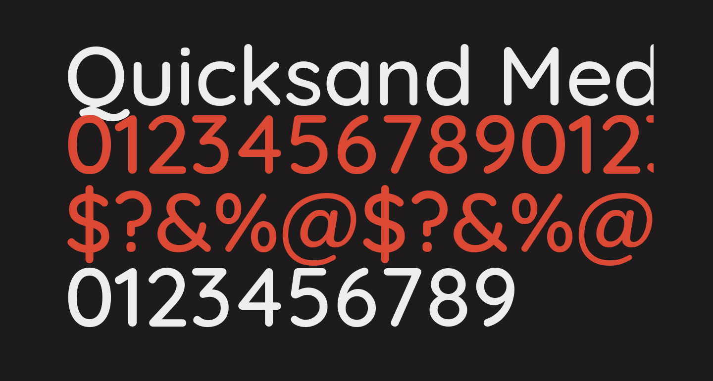 Quicksand Medium free Font - What Font Is