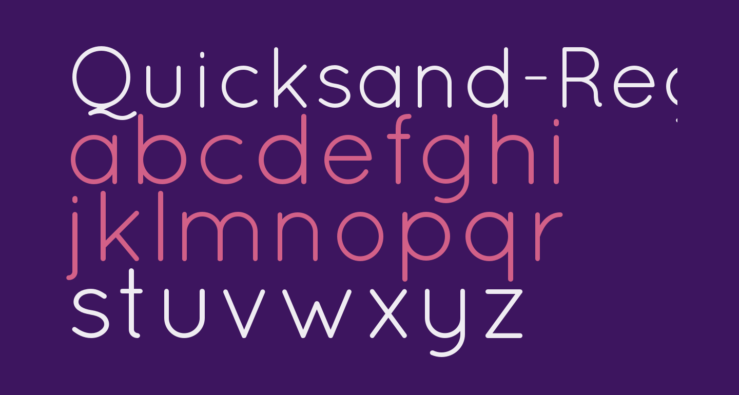 Quicksand-Regular free Font - What Font Is