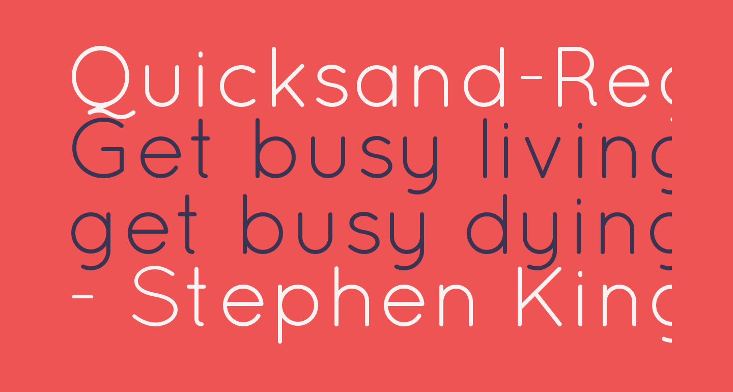 Quicksand-Regular free Font - What Font Is