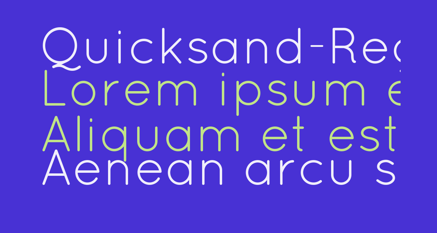 Quicksand-Regular free Font - What Font Is