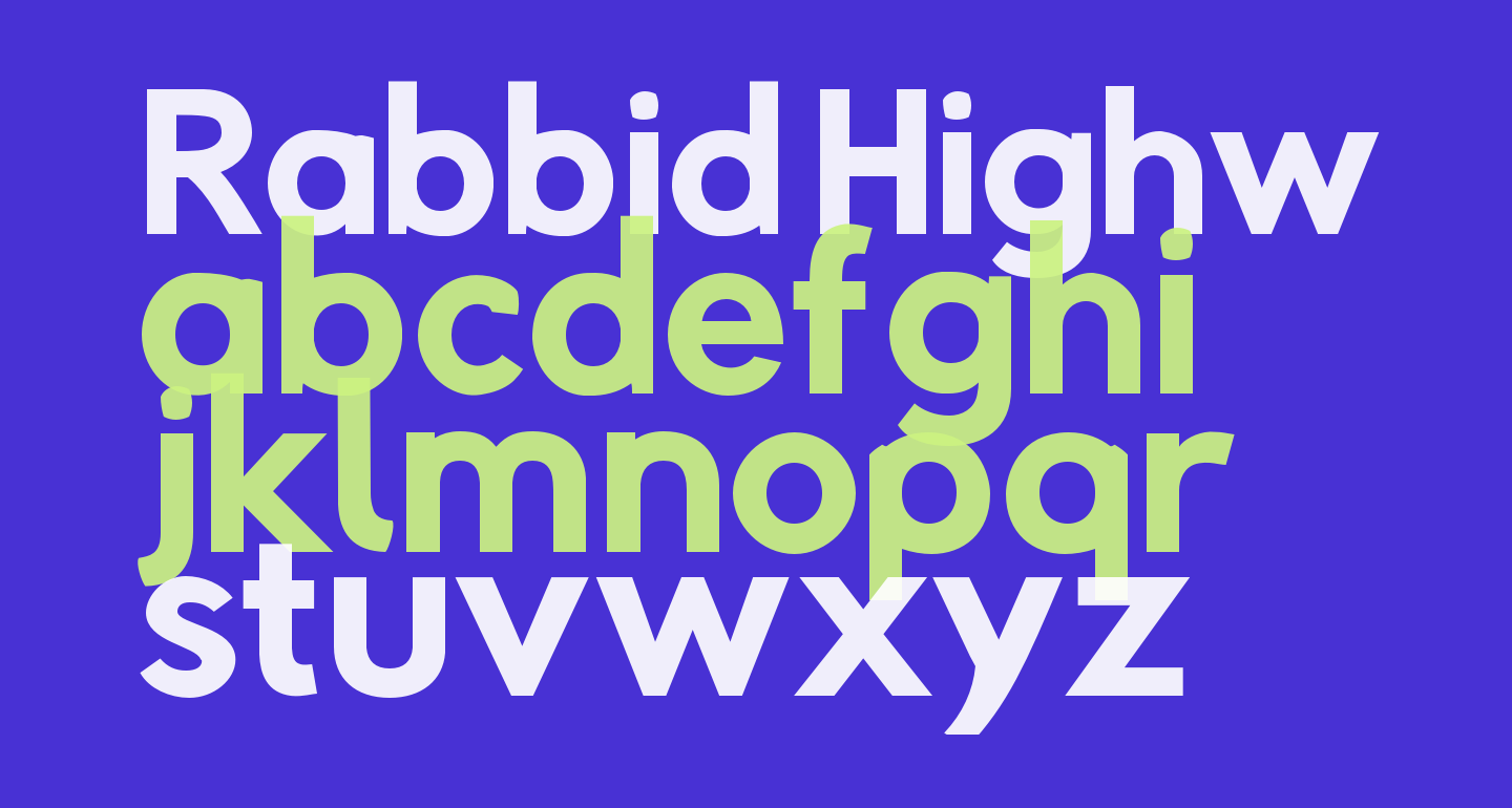 Rabbid Highway Sign II free Font - What Font Is