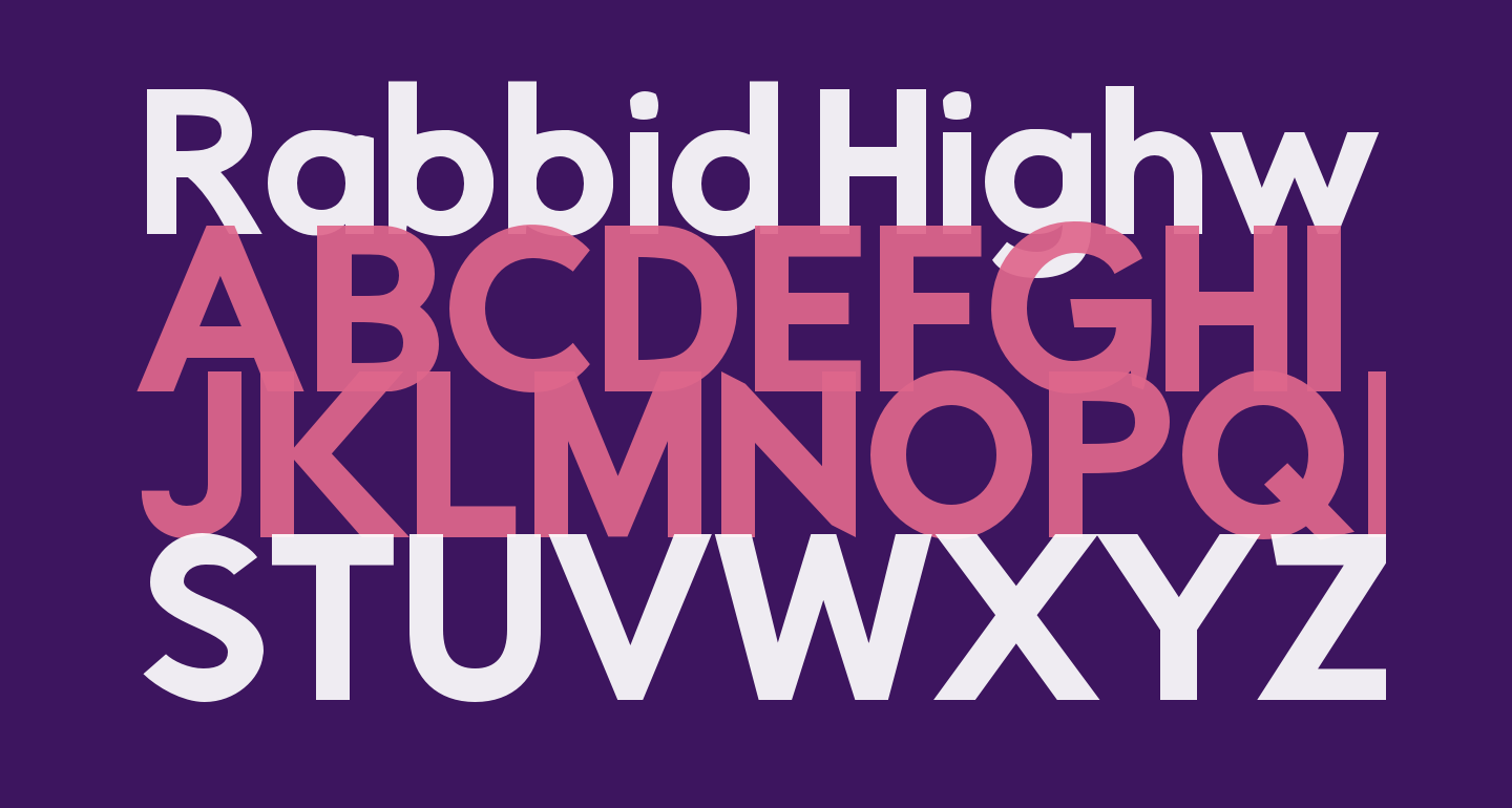 Rabbid Highway Sign II free Font - What Font Is