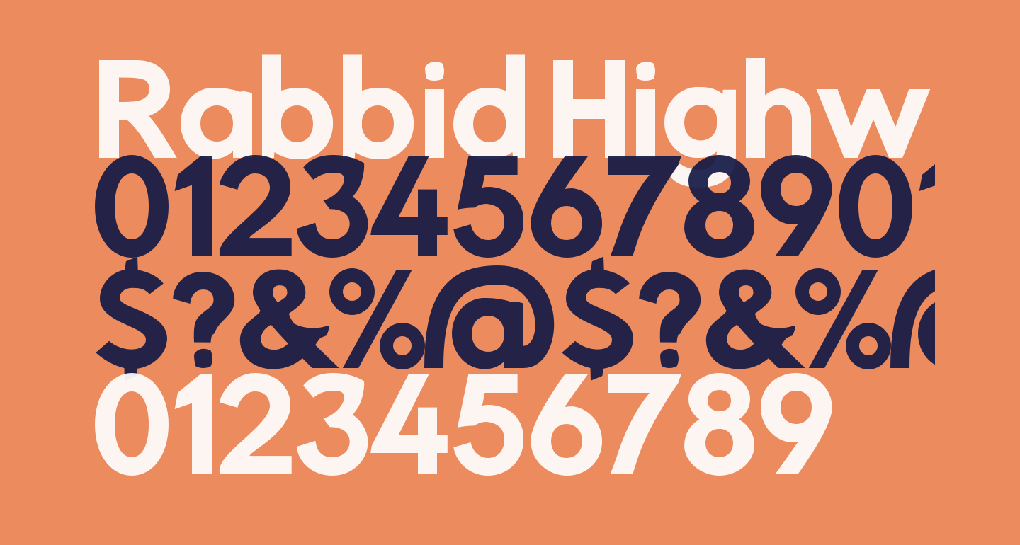 Rabbid Highway Sign II free Font - What Font Is