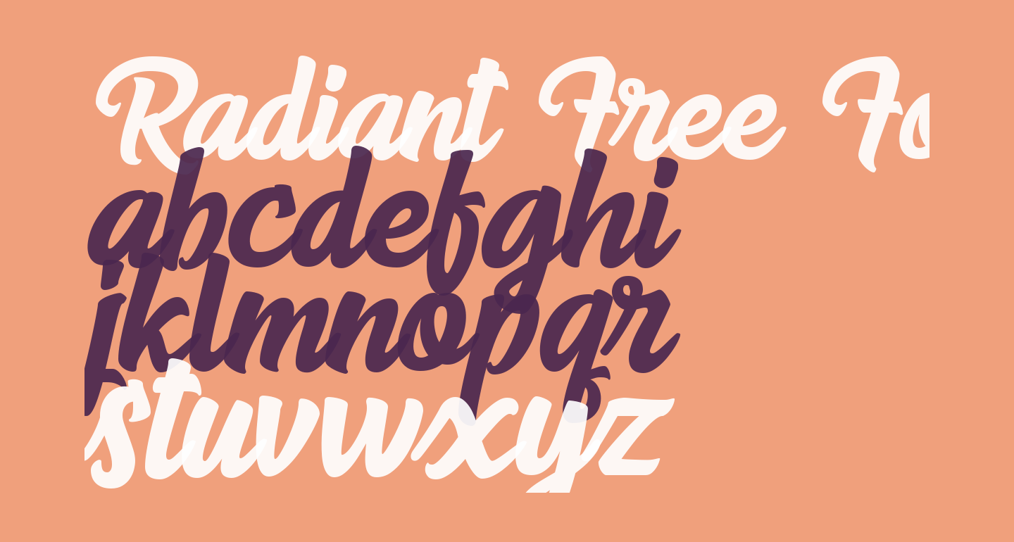 Radiant Free For Personal Use free Font - What Font Is