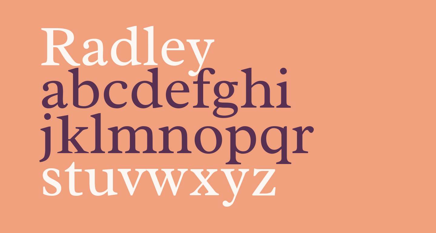 Radley free Font - What Font Is