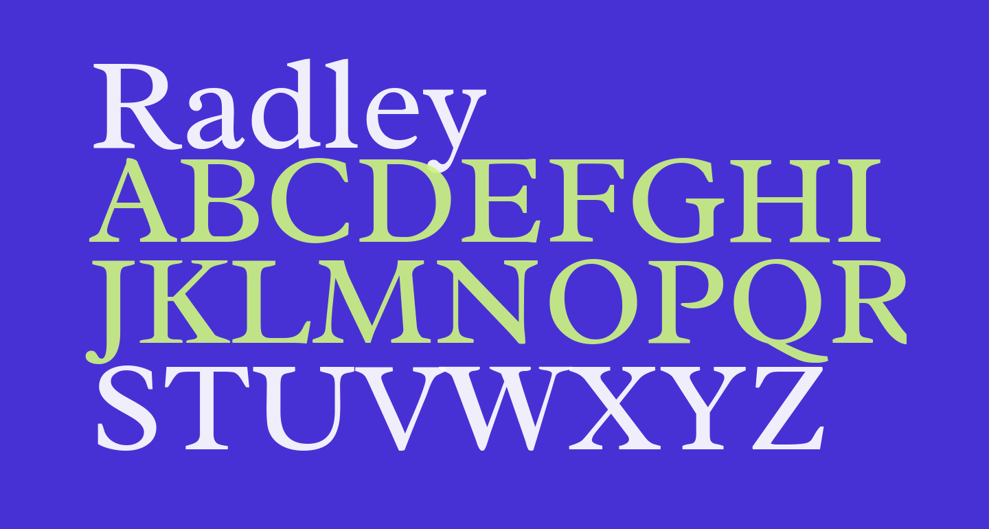Radley free Font - What Font Is