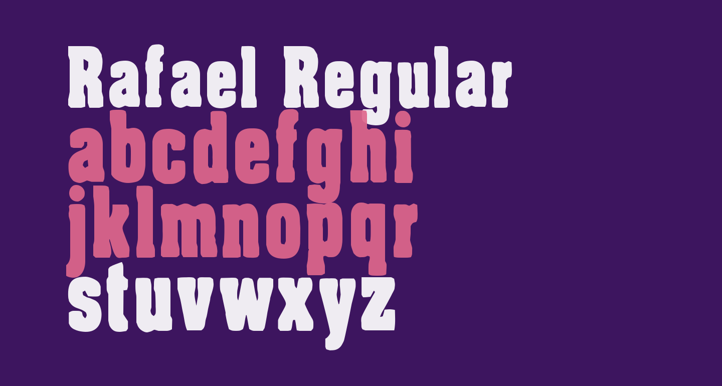 Rafael Regular free Font - What Font Is