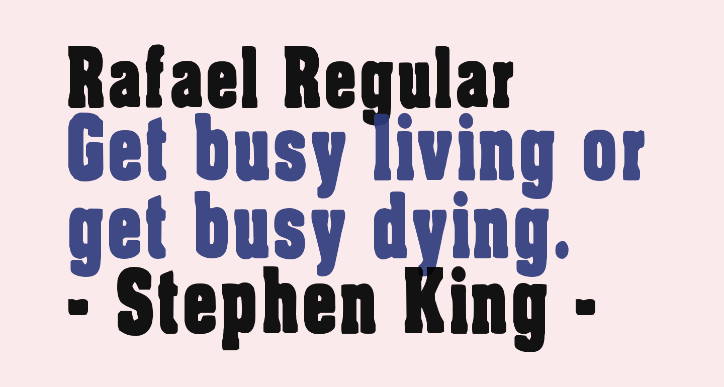 Rafael Regular free Font - What Font Is