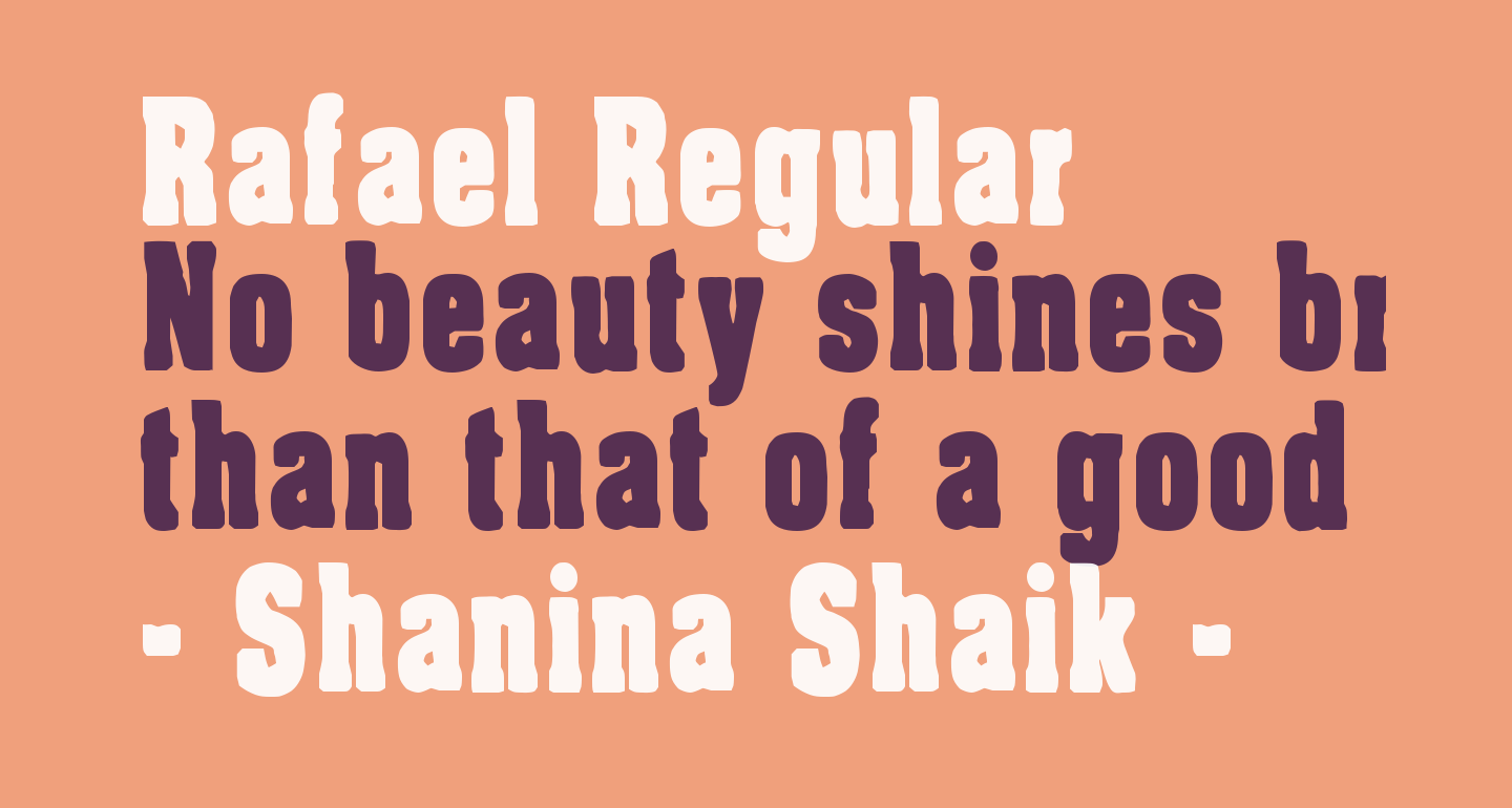 Rafael Regular free Font - What Font Is