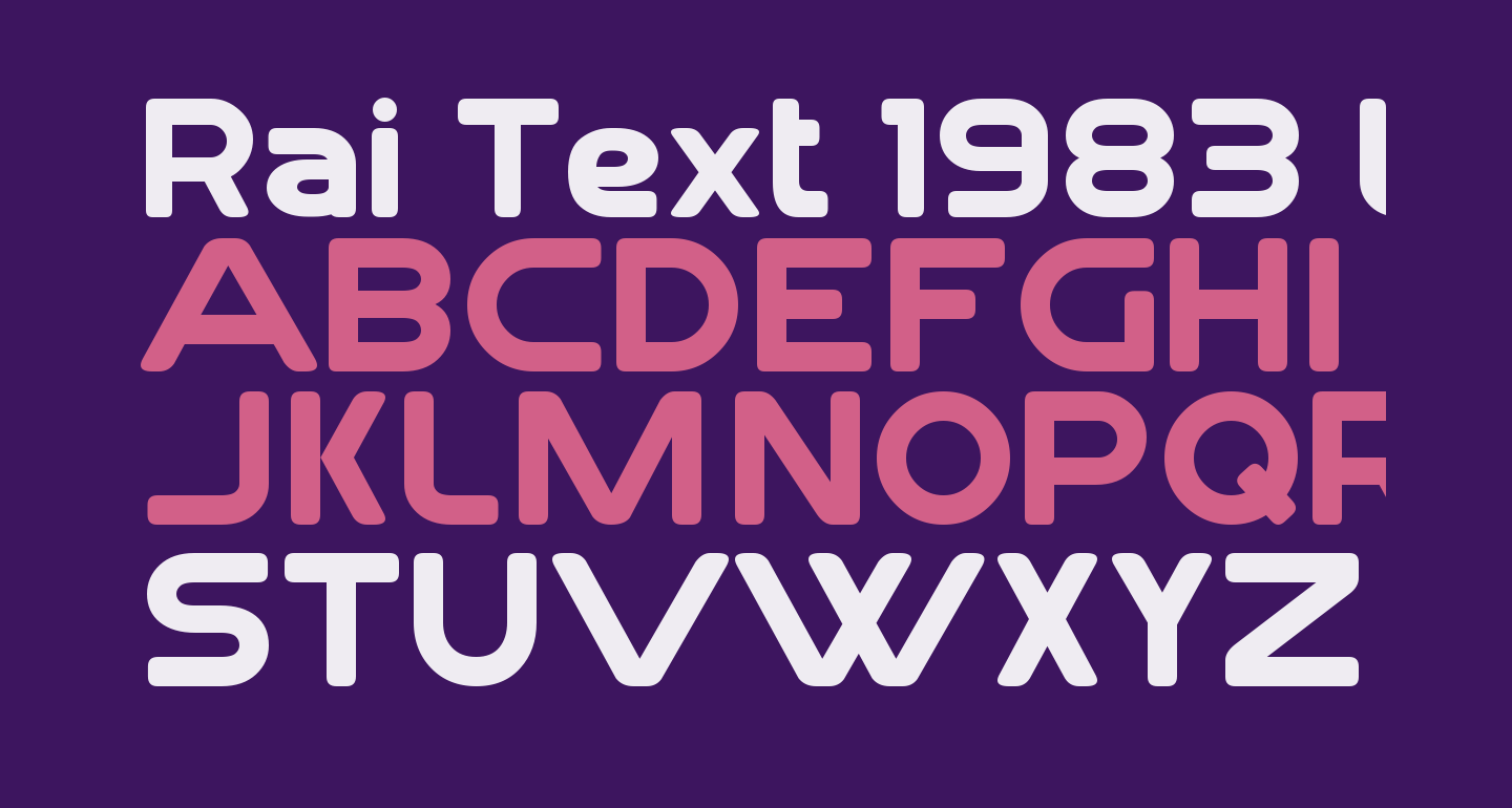 Rai Text 1983 Lowercase free Font - What Font Is