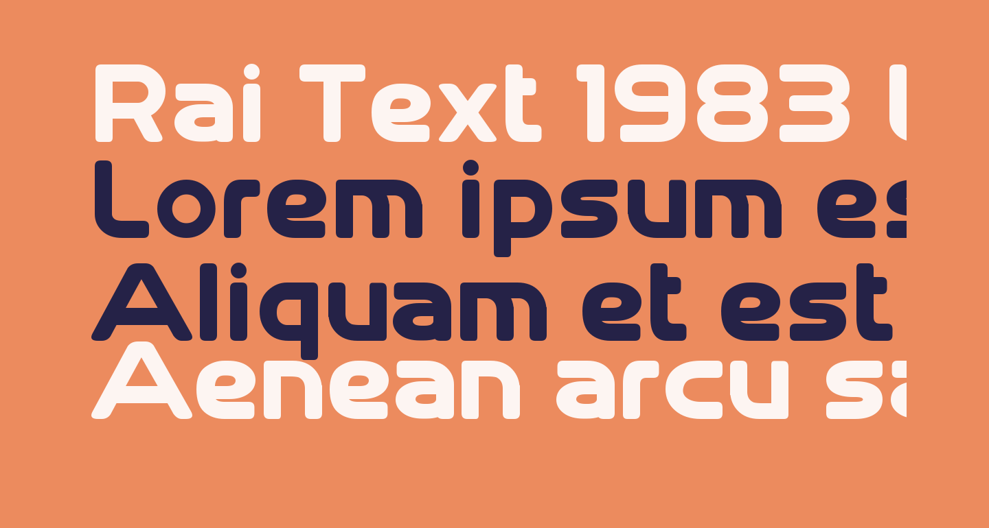 Rai Text 1983 Lowercase free Font - What Font Is