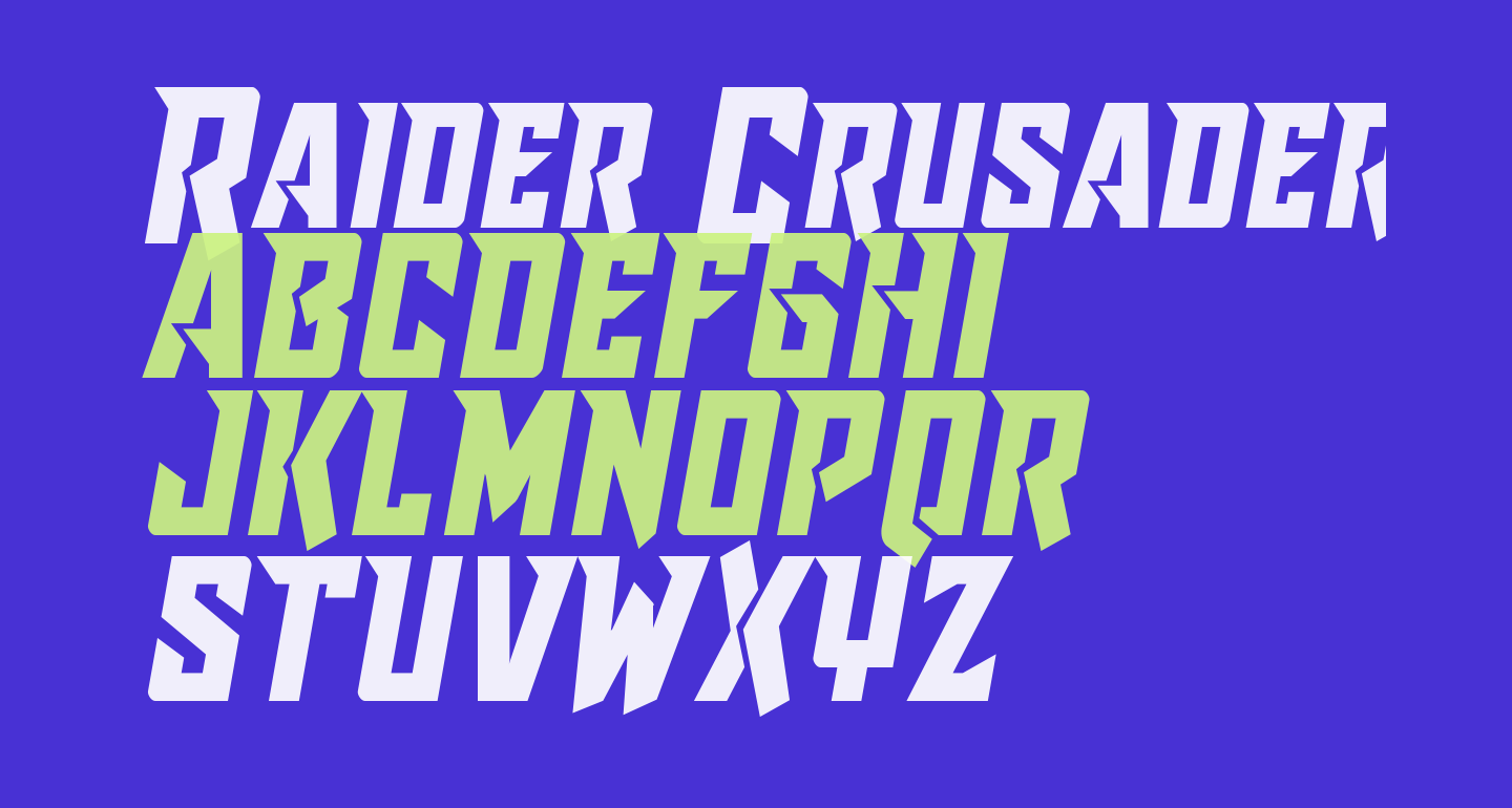 Raider Crusader Semi-Straight free Font - What Font Is
