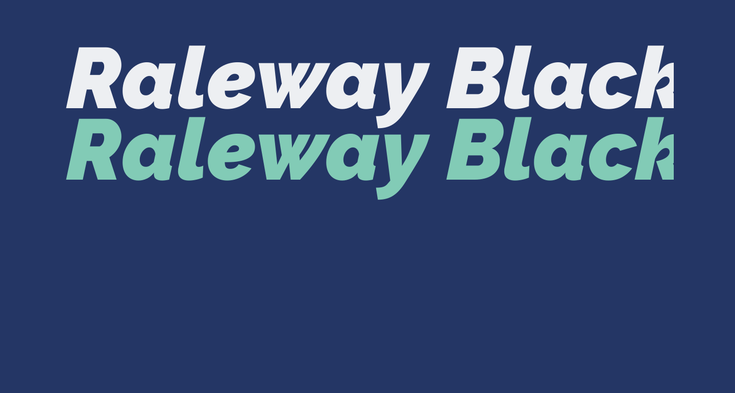 Raleway Black Italic free Font - What Font Is