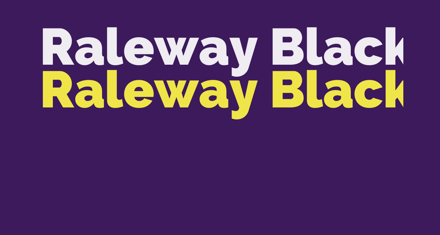 Raleway Black free Font - What Font Is