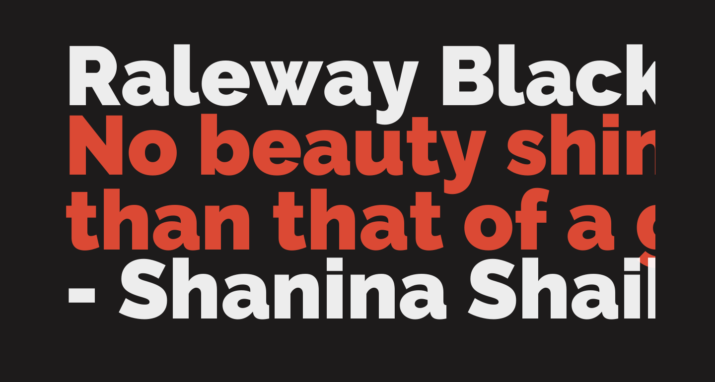 Raleway Black free Font - What Font Is