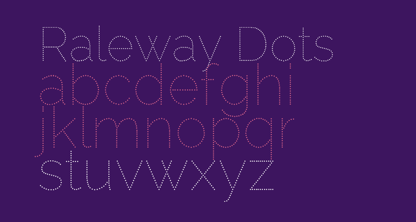 Raleway Dots free Font - What Font Is