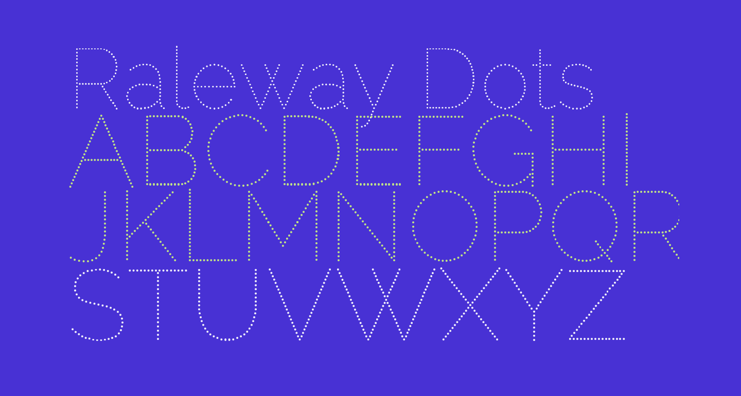 Raleway Dots free Font - What Font Is