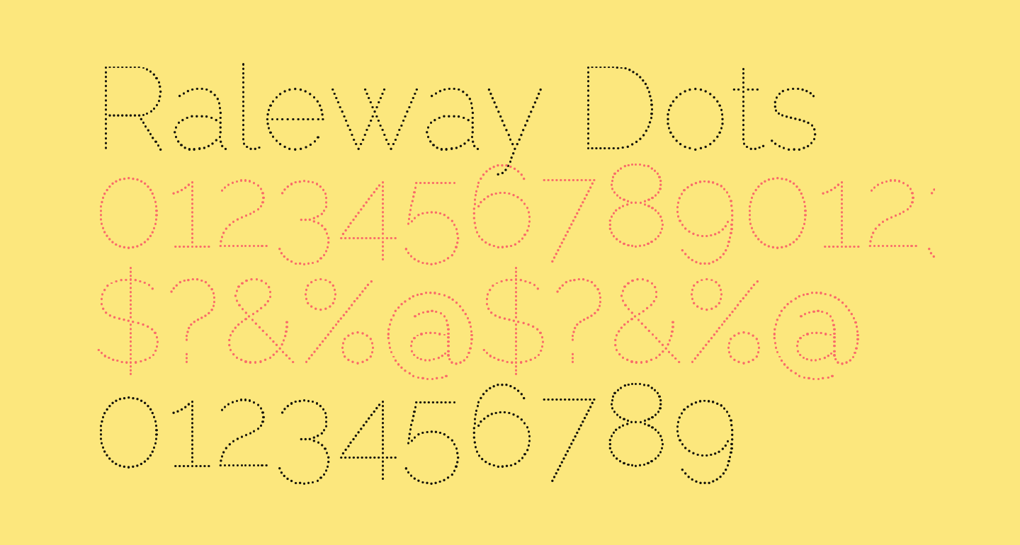 Raleway Dots free Font - What Font Is