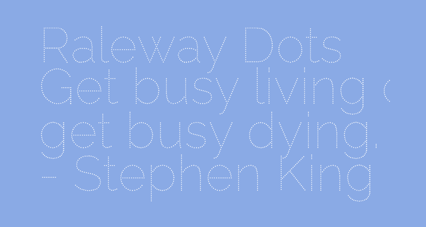 Raleway Dots free Font - What Font Is