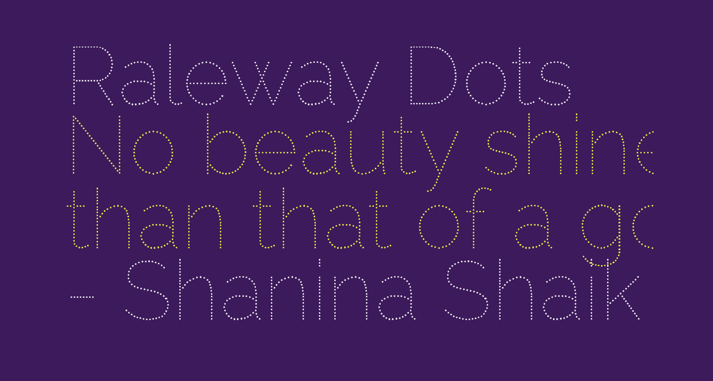 Raleway Dots free Font - What Font Is