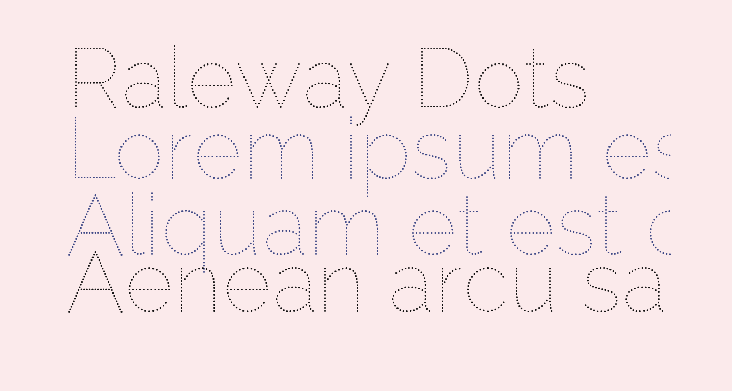Raleway Dots free Font - What Font Is