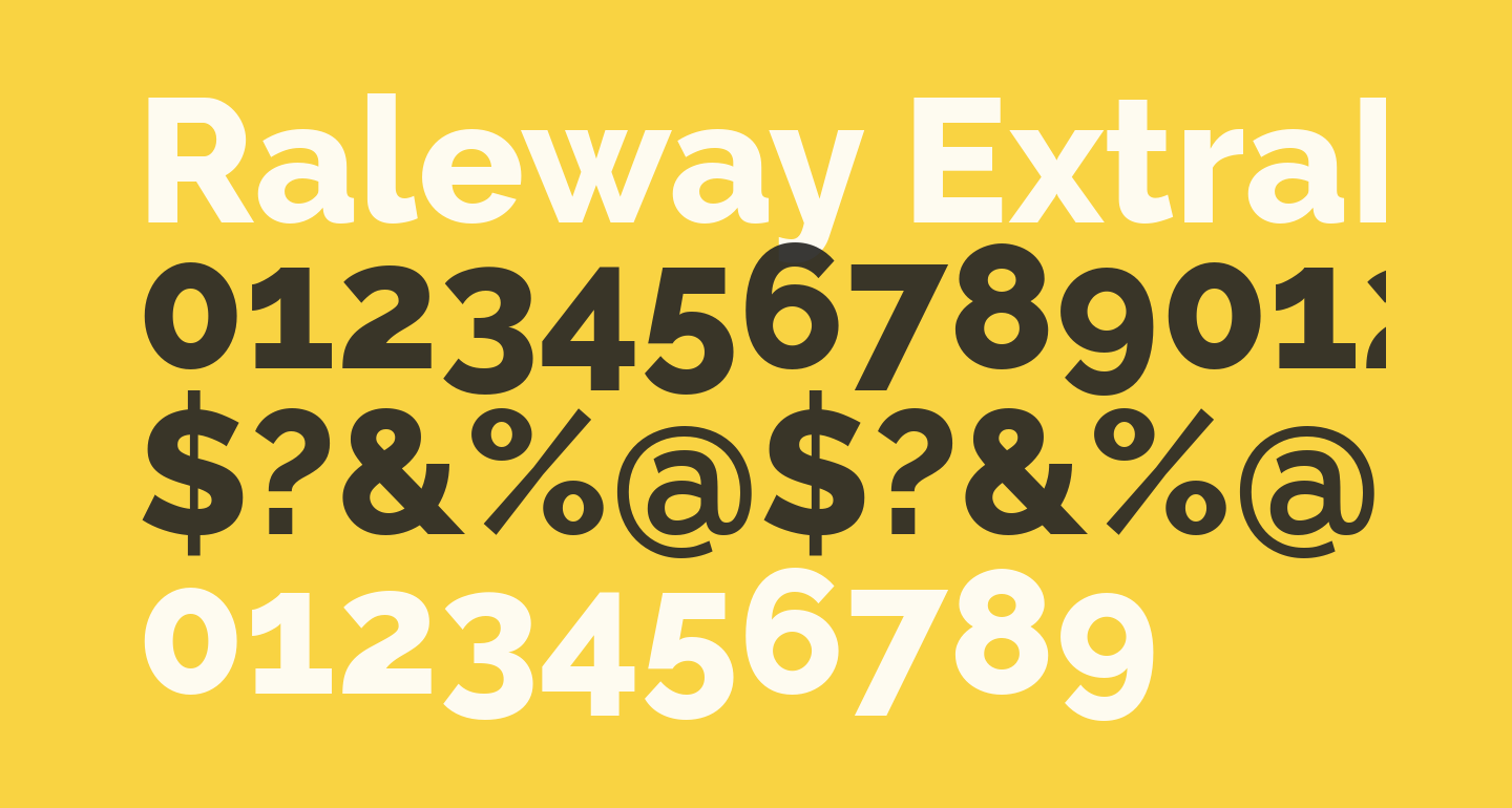 Raleway ExtraBold free Font - What Font Is
