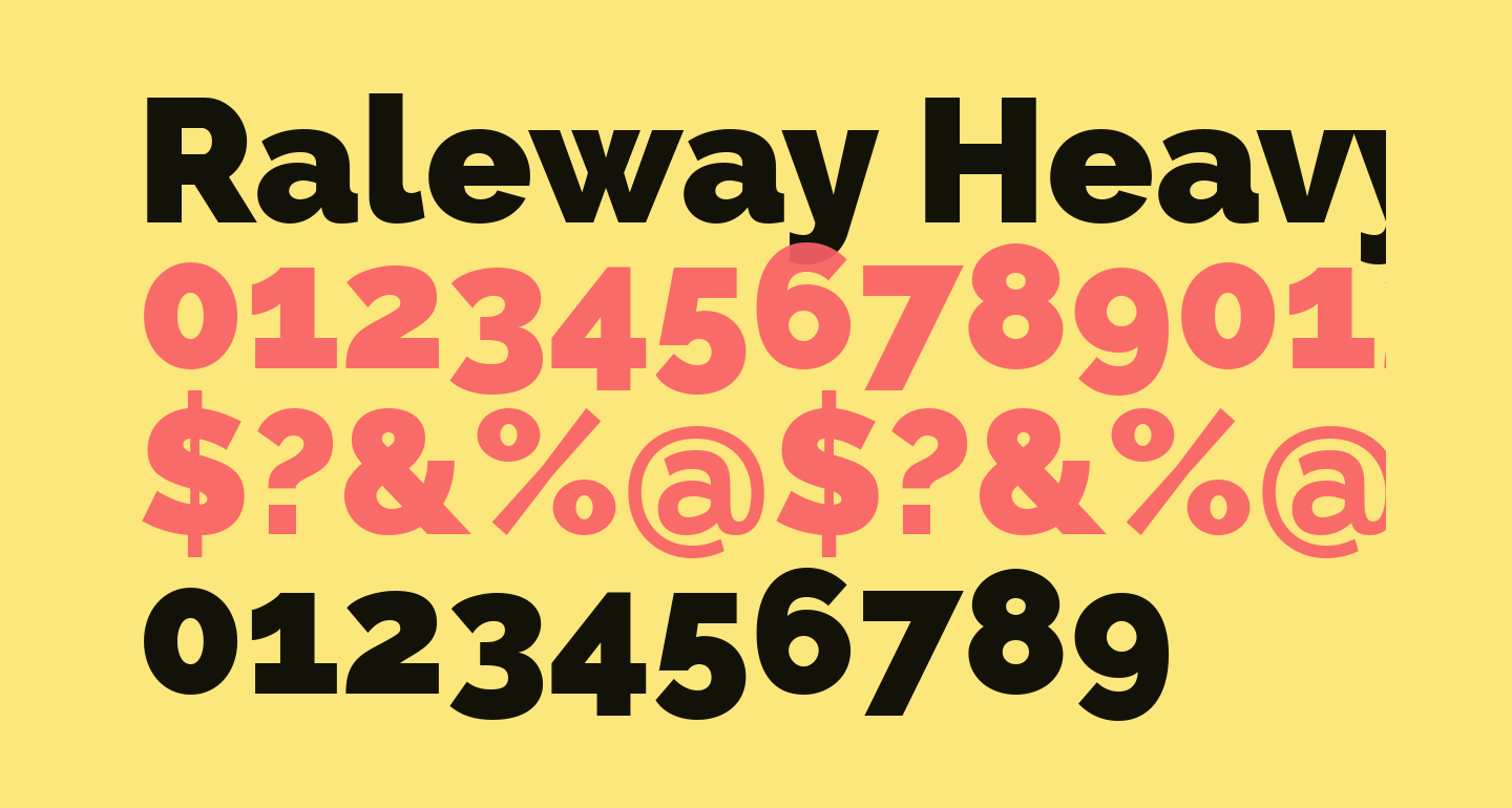 Raleway Heavy free Font - What Font Is