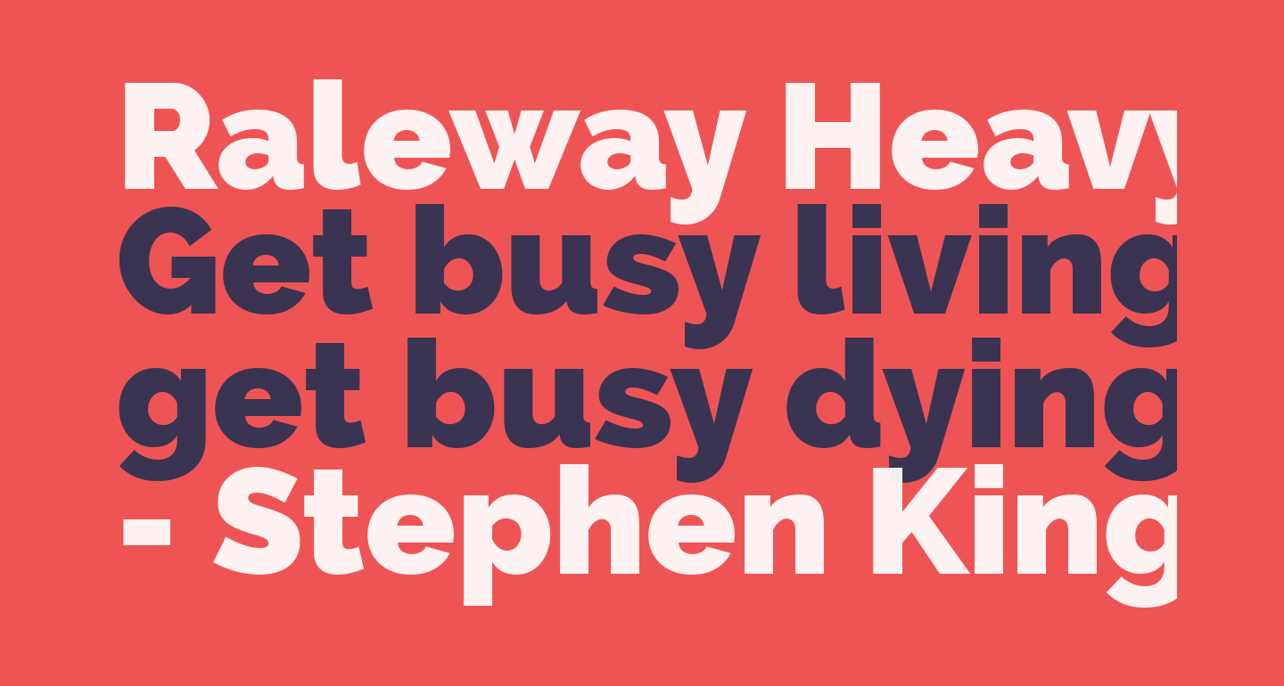 Raleway Heavy free Font - What Font Is