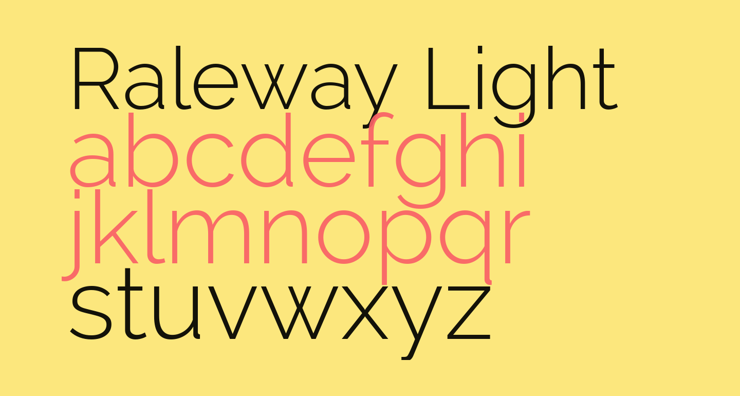 Raleway Light free Font - What Font Is