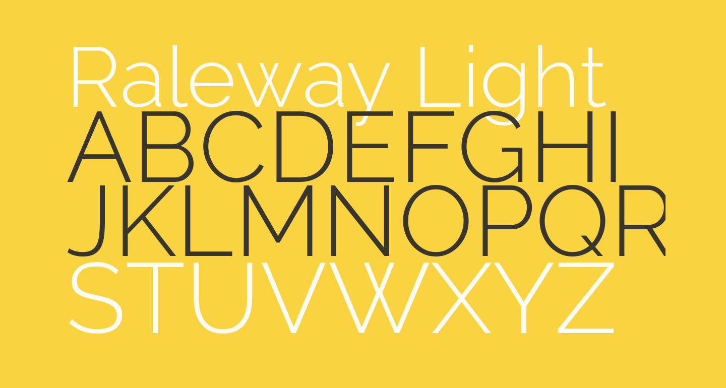 Raleway Light free Font - What Font Is