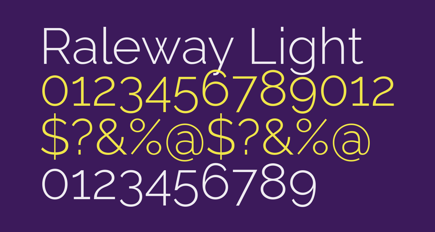 Raleway Light free Font - What Font Is