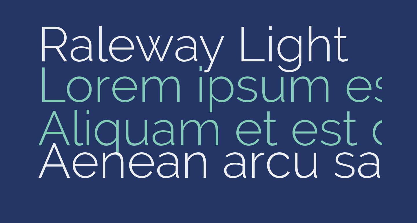 Raleway Light free Font - What Font Is