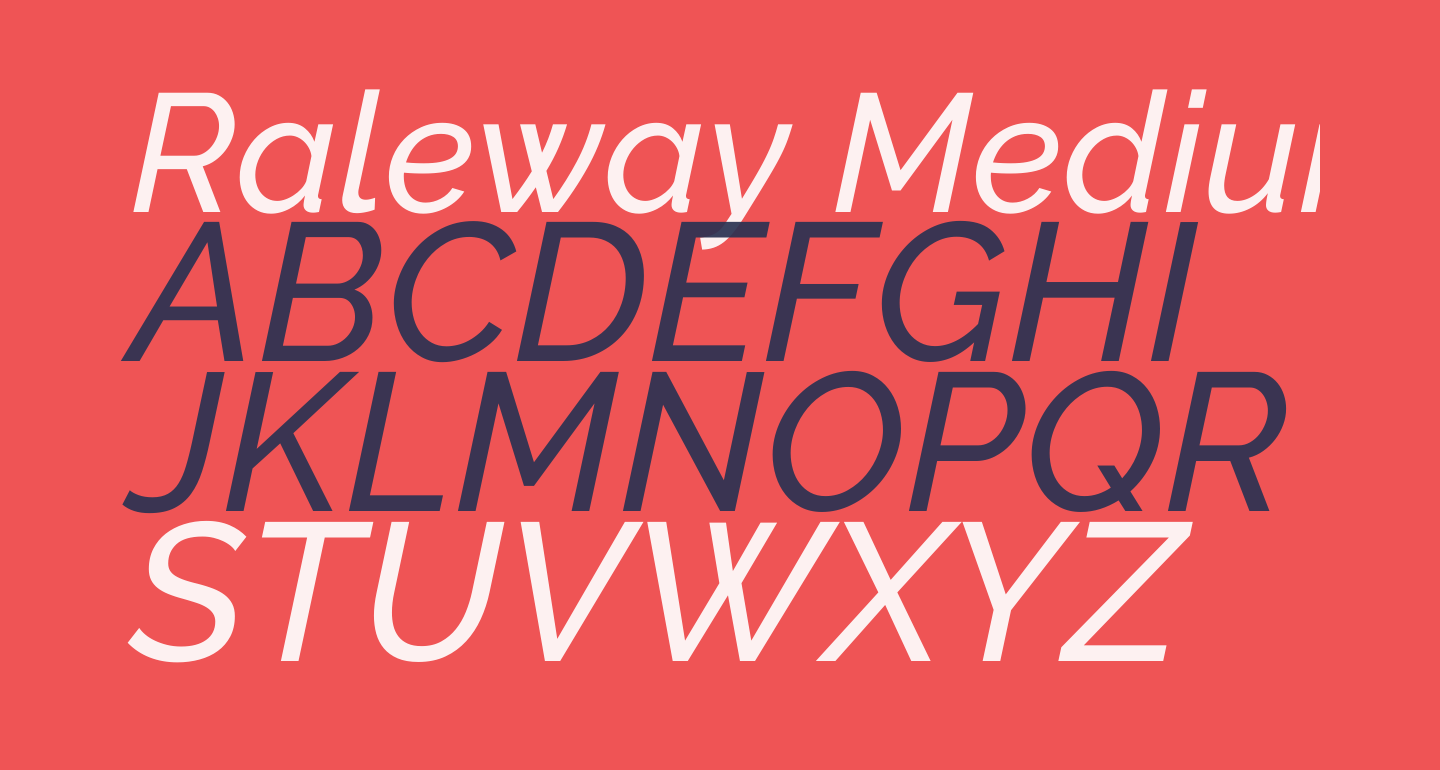 Raleway Medium Italic free Font - What Font Is